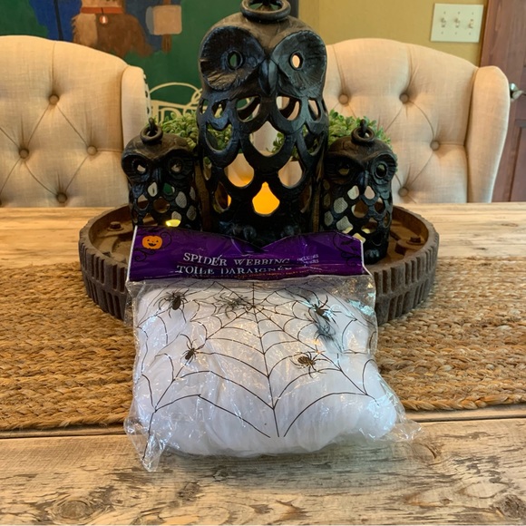 Holiday | Halloween Spider Webs Webbing White Stretch Stretchy Includes ...